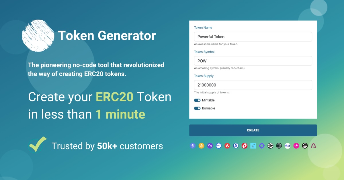 BEP20 Token Generator | Create BEP20 Token on BNB Smart Chain for FREE